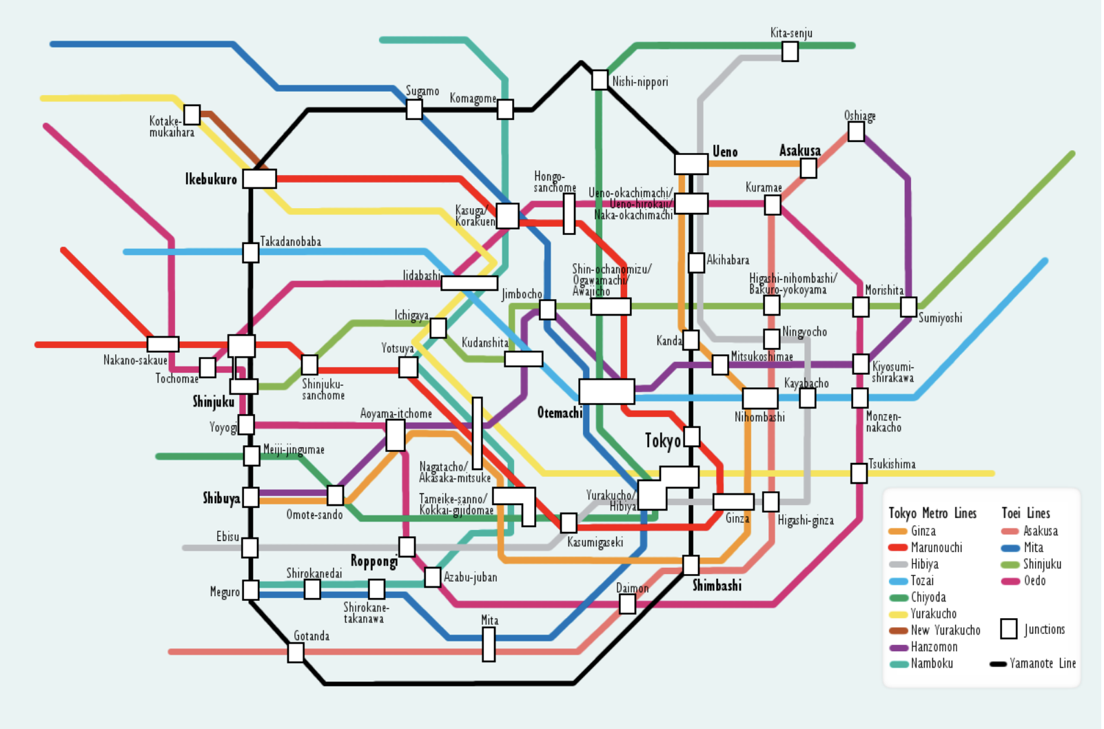 Rail Line Maps Tokyo Japanalytic